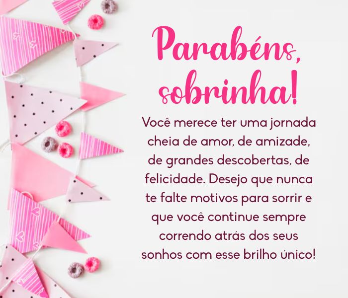 98 Mensagens De Parabéns Para Sobrinha Pelo Seu Aniversário Mensagens